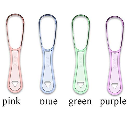 IKAAR Tongue Scraper Cleaner 100% BPA Free Tongue Scrapers for Healthy Oral Care, Easy to Use, Help Fight Bad Breath (4 Pack)