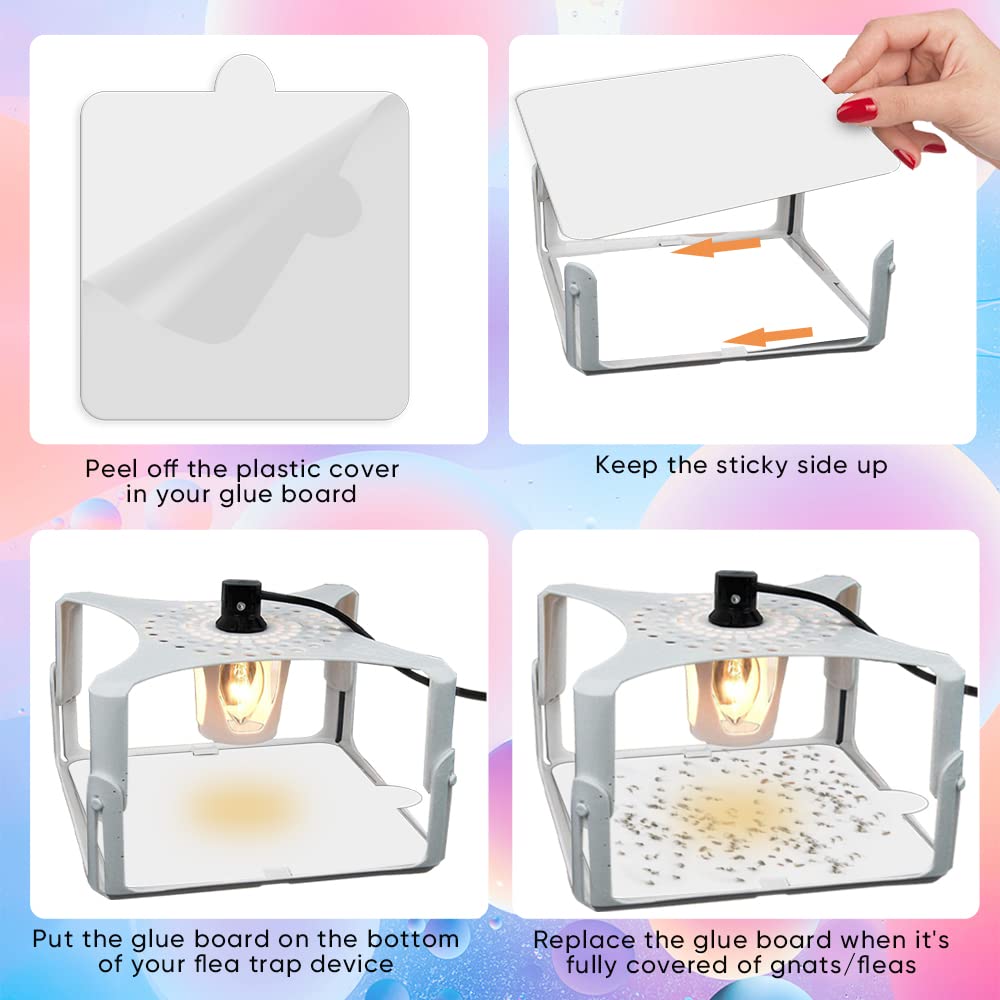 25 PCS 6" Flea Trap Refills Compatible with Terro T230 T231 Indoor Electric Flea Light Flea Trap and Flea Killer, Flea Trap Refill Discs Replacement Glue Boards