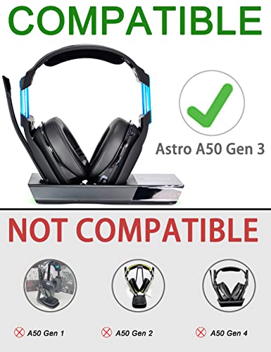 A50 Gen 3 Mod Kit - defean Replacement Earpads and Headband Compatible with Astro A50 Gen 3 Headset,Ear Cushions, Upgrade High-Density Noise Cancelling Foam, Added Thickness (Black Breathable Fabric)