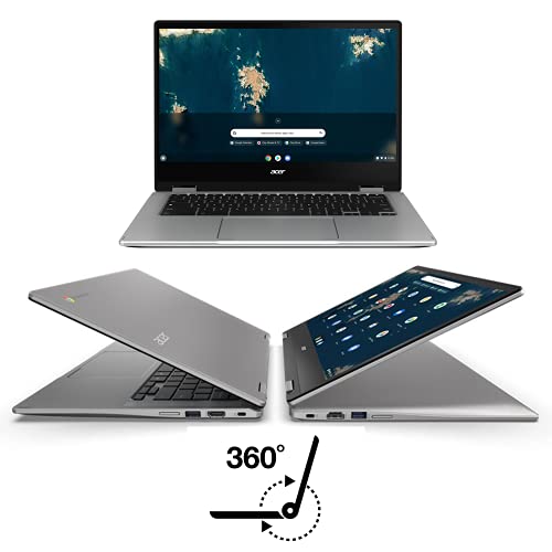 Acer Chromebook Spin 314 Convertible Laptop | Intel Pentium Silver N6000 | 14" Full HD IPS Touch Display | 4GB LPDDR4X | 128GB eMMC | DTS Audio | Intel Wi-Fi 6 AX201 | Chrome OS | CP314-1HN-P5NE