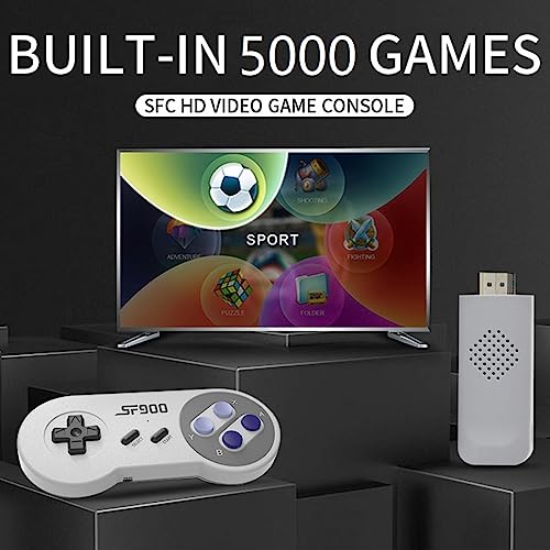 AKARSOLY Retro Game Console,4K HDMI Video Game System Built in 5000 Classic Games,Dual Game Controllers Wireless and Plug and Play Video Game Console.