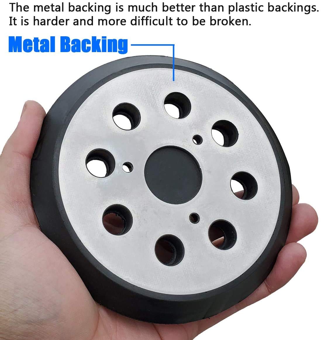 5 Inch Sander Replacement Pad with Metal Backing,Compatible with DeWalt OE# 151281-08,Fits DW421 DW423 DW4388 D26451 D26453 Porter Cable 343 382 Orbital Sander