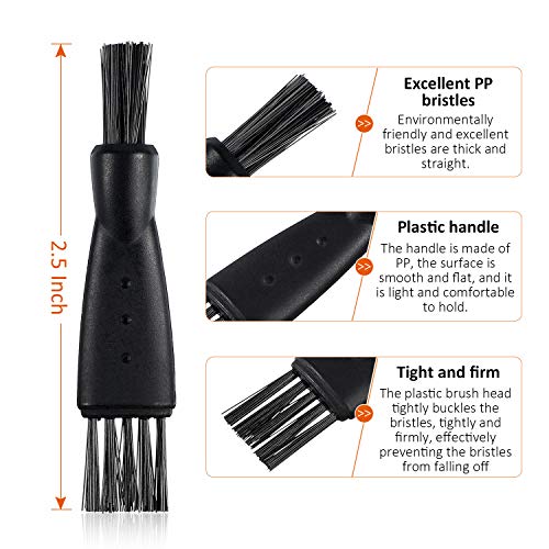 8 Pieces Shaver Brush Razor Cleaning Brush Electric Double Sided Trimmer Shaver Brush Cleaner Set Nylon Bristles PP Handle