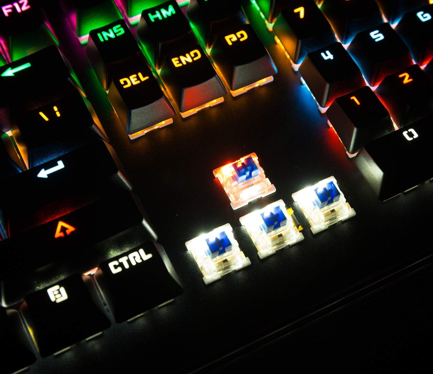 Blue Switch Mechanical Gaming Keyboard - Backlit Wired Gaming Keyboard - 104 Standard Keys - PC Gaming Keyboard for Windows Computer Gamers