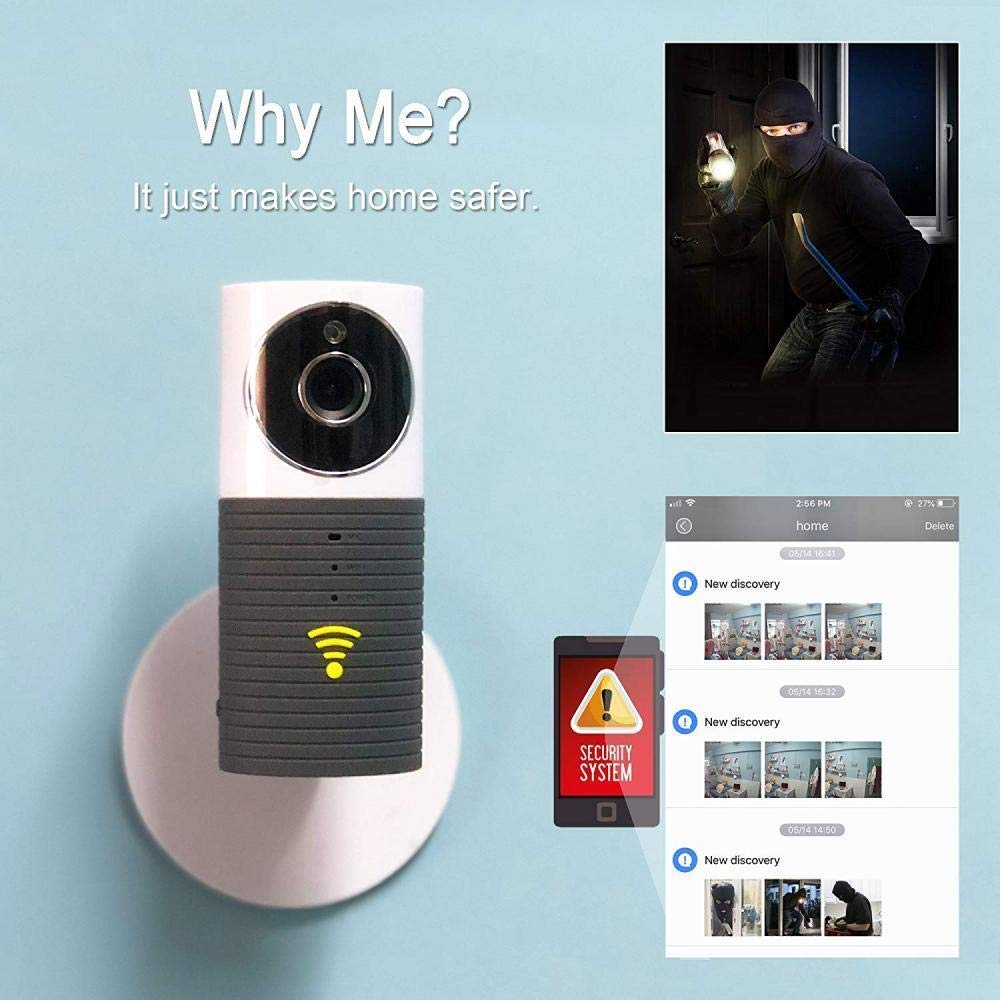 Cleverdog Security IP Camera, TOLEGEND 2nd Generation 120 ° Wide Angle Night Vision Camera Security Wireless Puppy Cam for Phone