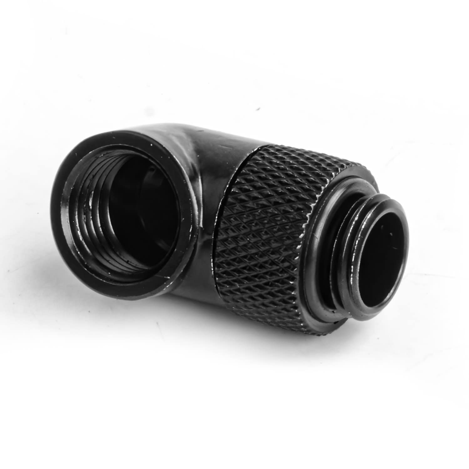 Dracaena 6 pack G1/4" thread Male to Female Extender Fitting, 90° Rotary Fitting Adapter Connector for Computer Water Cooling System, Black