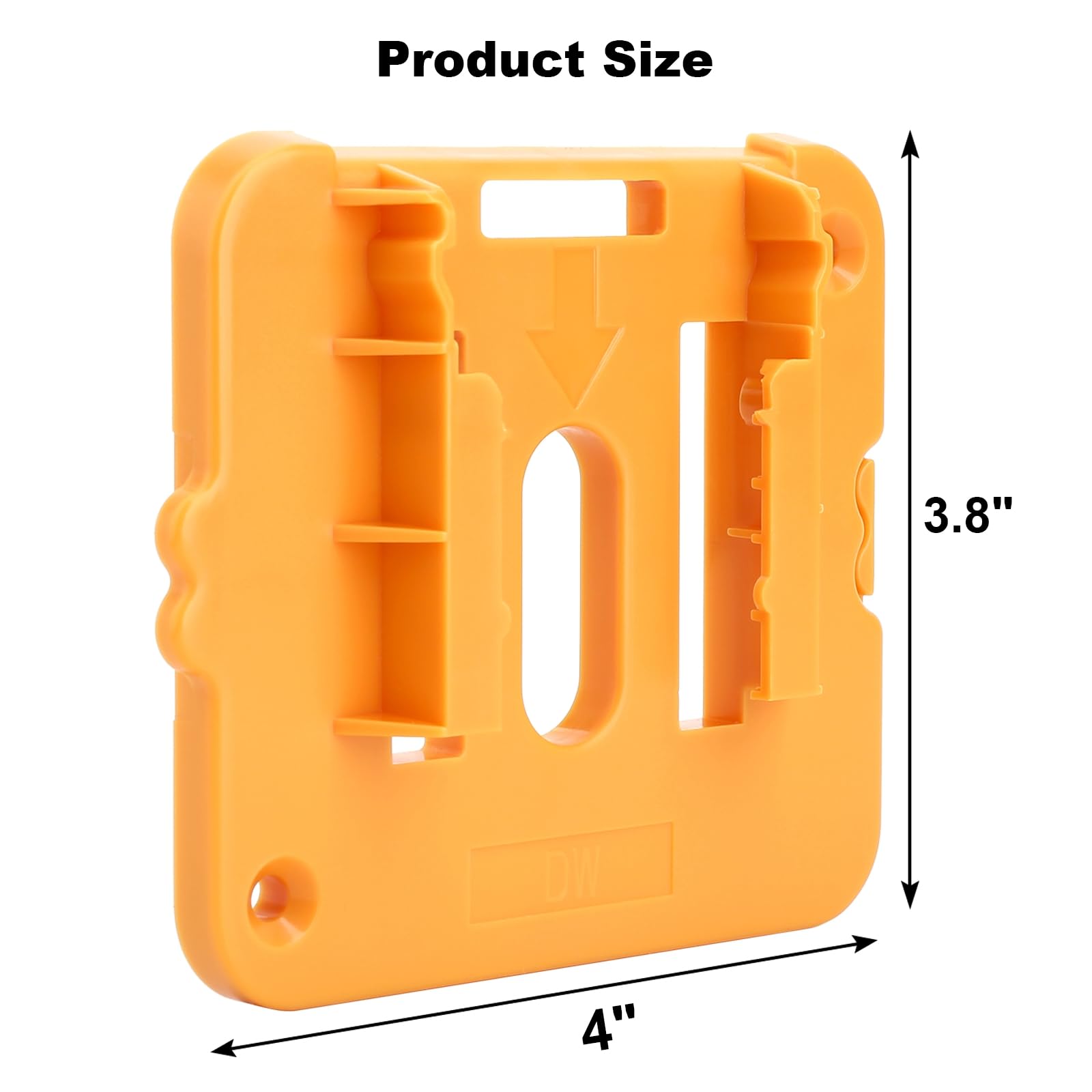 5 Pack Battery Mount Holder with Screws, Compatible with Dewalt 20V Max Battery Dock Holder, Fit for DCB201 DCB203 DCB204 DCB206 60V Battery DCB606 DCB609