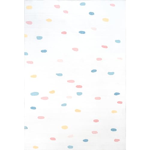 nuLOOM Calla Kids Polka Dot Nursery or Playroom Area Rug, 4x6, Multi
