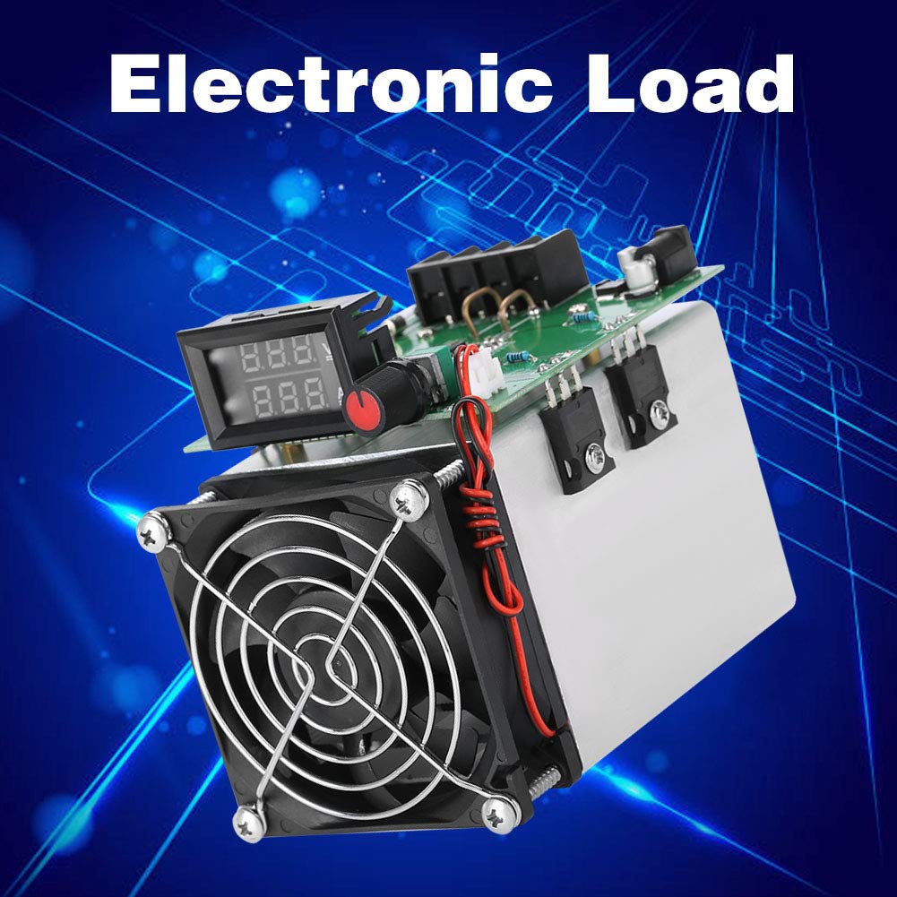 Electronic Load Tester, DC12V 0-20A 250W Battery Capacity Current Tester Discharge Monitor Module for Testing Discharge Board Burn-in Module
