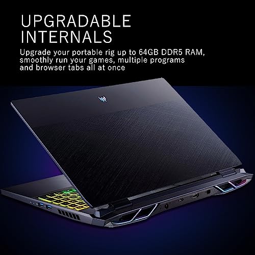 Acer Predator Helios 300, 2023 Newest Gaming Laptop, 15.6 inch FHD IPS 165Hz Display, 14 Core Intel Core i7-12700H(up to 4.7 GHz), NVIDIA GeForce RTX 3060, 32GB DDR5 RAM, 512GB SSD, Windows 11 Home