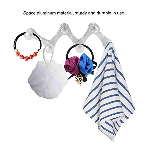 Bathroom Hanging Hook, Cloth Hanger Space Aluminum Wall Hanger, Retractable Hanging Hook, Hanging Hook for Towels Hanging Hook for Coats Door Hanger for Coats Rack for(Bright Sand)