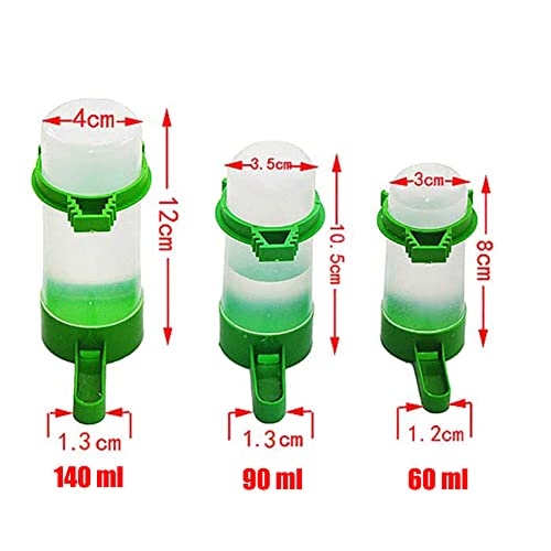 6 Pcs Automatic Bird Water Bottle,Bird Water Bottle Drinker Container Food Dispenser Hanging in Birds Cage for Parrots Budgie, Cockatiel, Lovebirds (140ML)