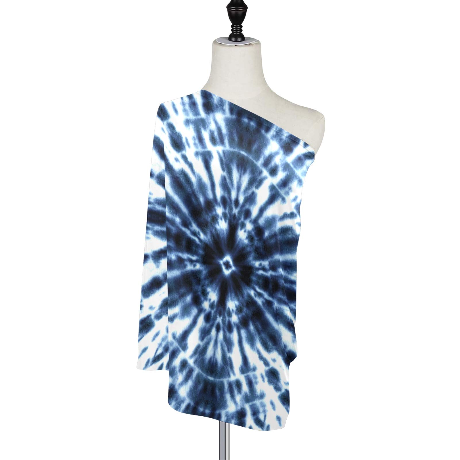 Nursing Cover Breastfeeding Scarf Navy Blue Tie Dye - Baby Car Seat Covers, Stroller Cover, Carseat Canopy (0mb7g)