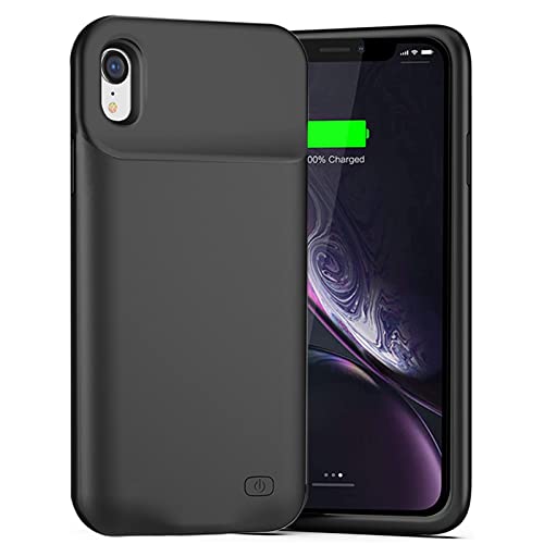 Battery Case for iPhone XR, 7000mAh Rechargeable Portable Charging Case for iPhone XR (6.1 inch) Extended Battery Pack Protective Charger Case (Black)