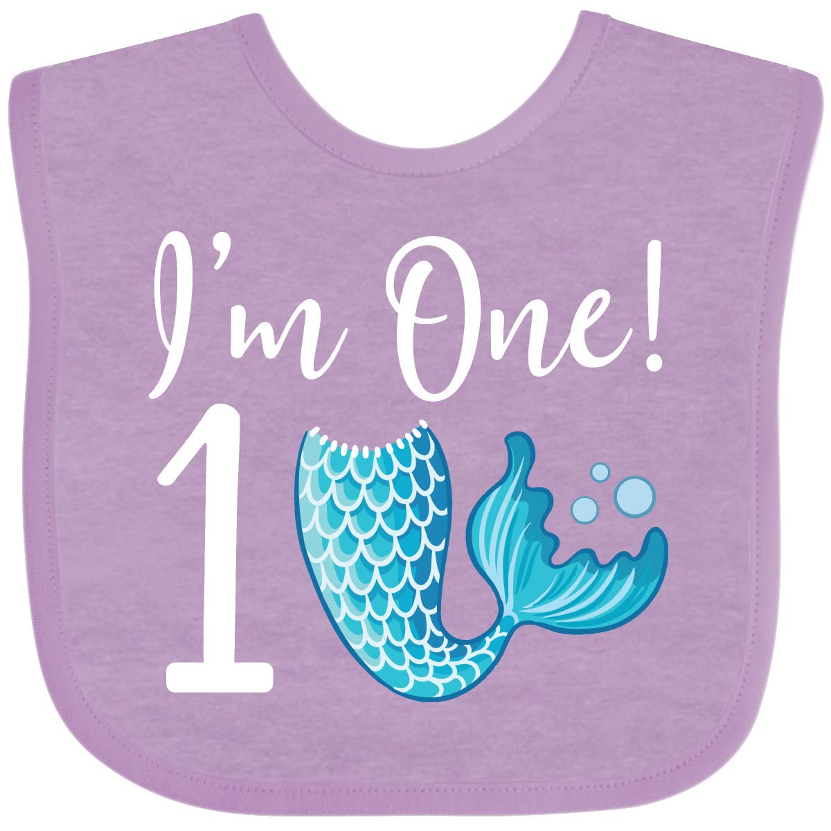 inktastic 1st Birthday Mermaid Party Baby Bib Lavender 2c57c