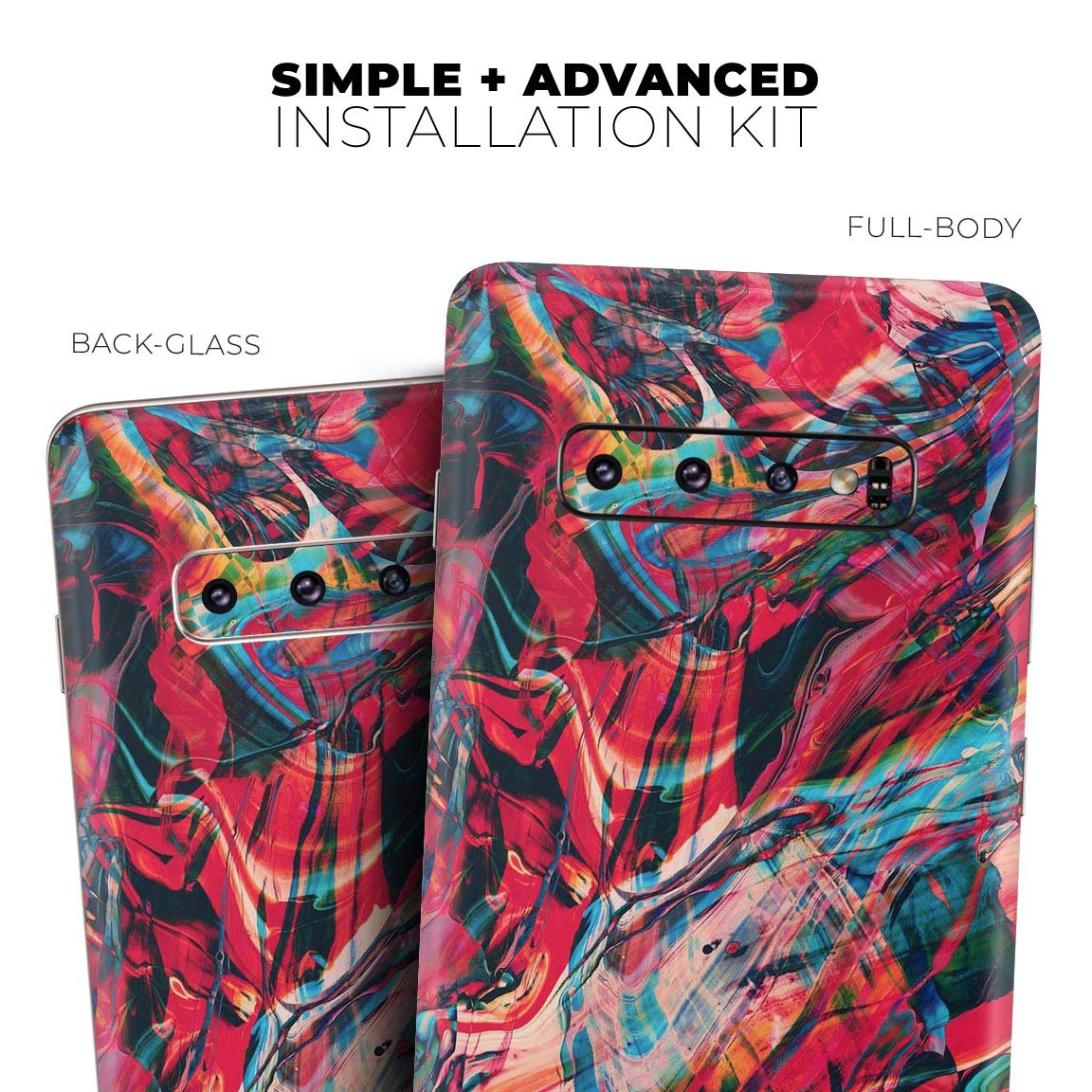 DesignSkinz Liquid Abstract Paint Remix V87 Protective Vinyl Decal Wrap Skin Cover Compatible with The Samsung Galaxy S20 (Screen Trim & Back Glass Skin)