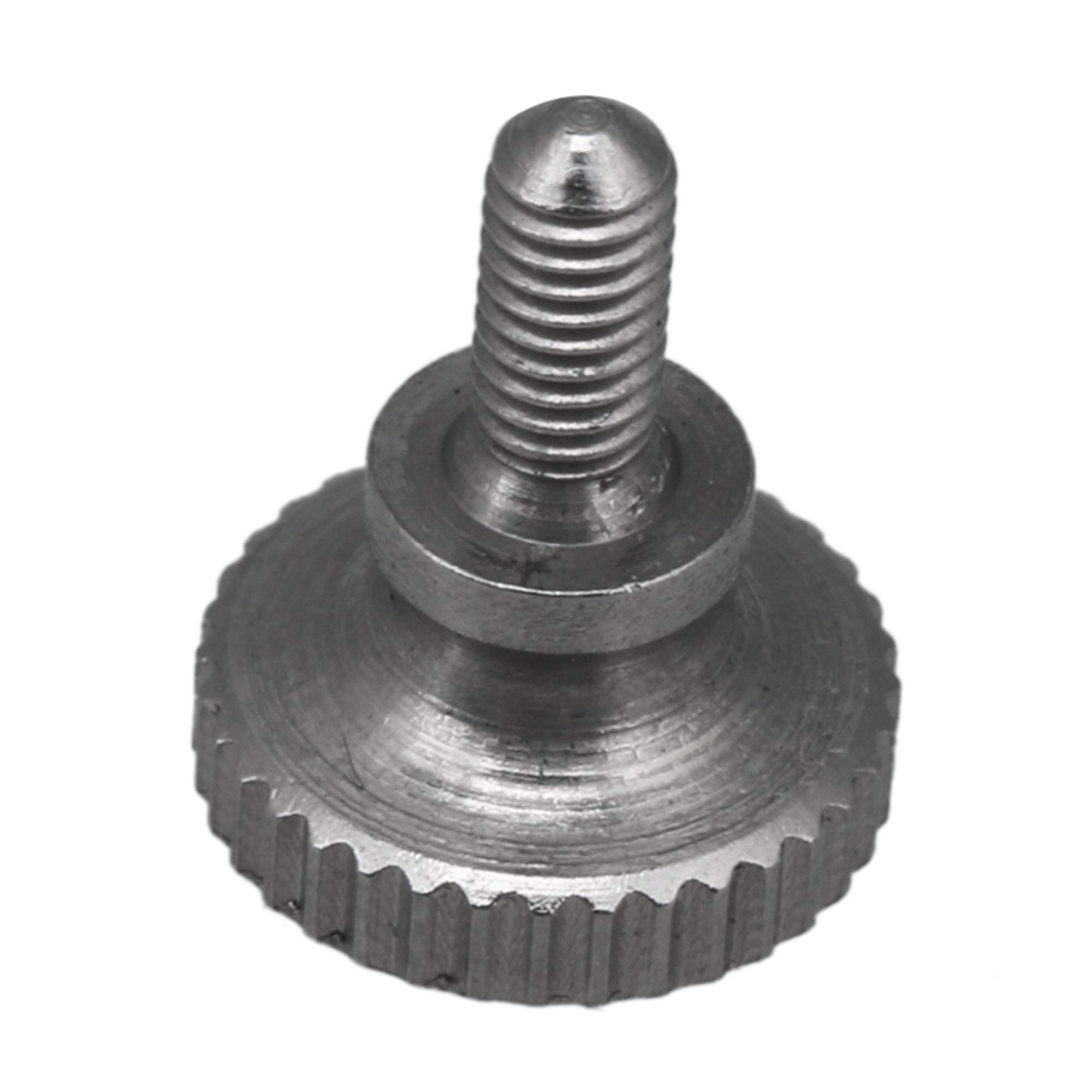 CNBTR M2.5x6mm Flat Knurled Head Fully Threaded Thumb Screws Bolt Fastener Pack of 4