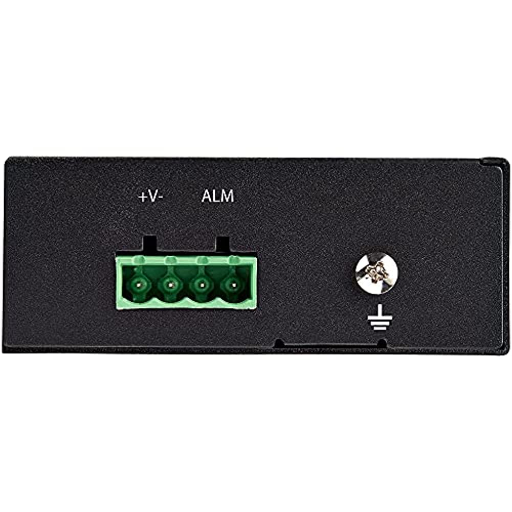 StarTech.com PoE+ Industrial Fiber to Ethernet Media Converter 60W - SFP to RJ45 - Singlemode/Multimode Fiber to Copper Gigabit Ethernet - Compact Size - IP-30/ -40 to +75C, TAA (IMC1GSFP60W)