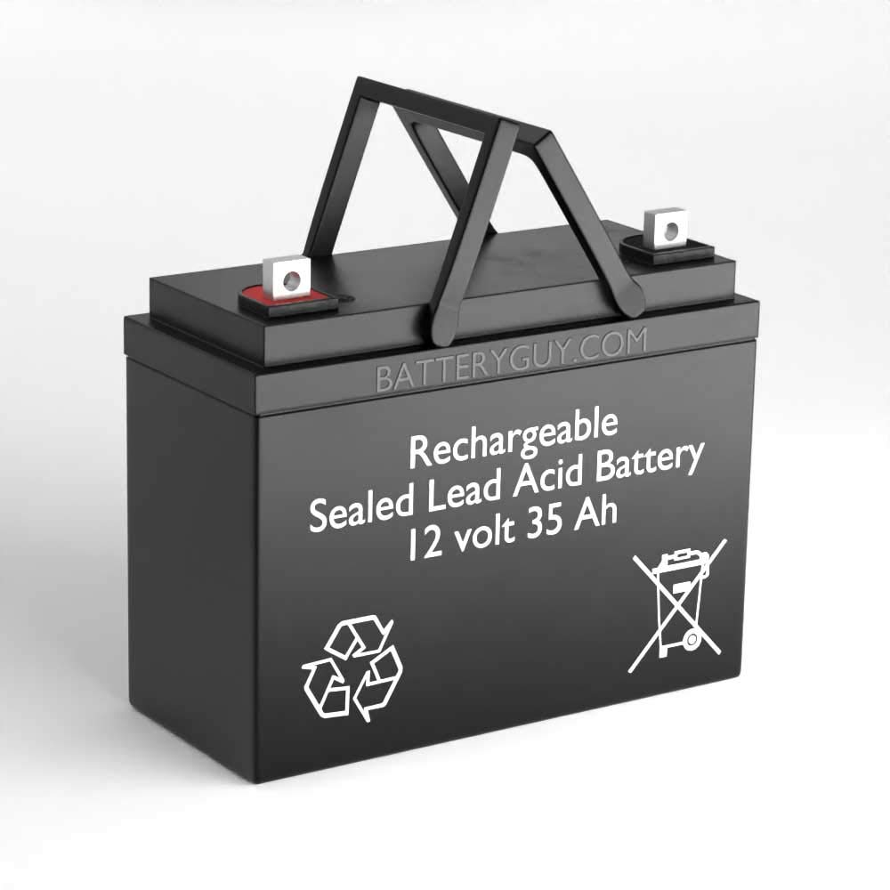 BatteryGuy Jazzy Elite ES Portable Replacement 12V 35Ah Battery - BatteryGuy Brand Equivalent (Qty of 2)