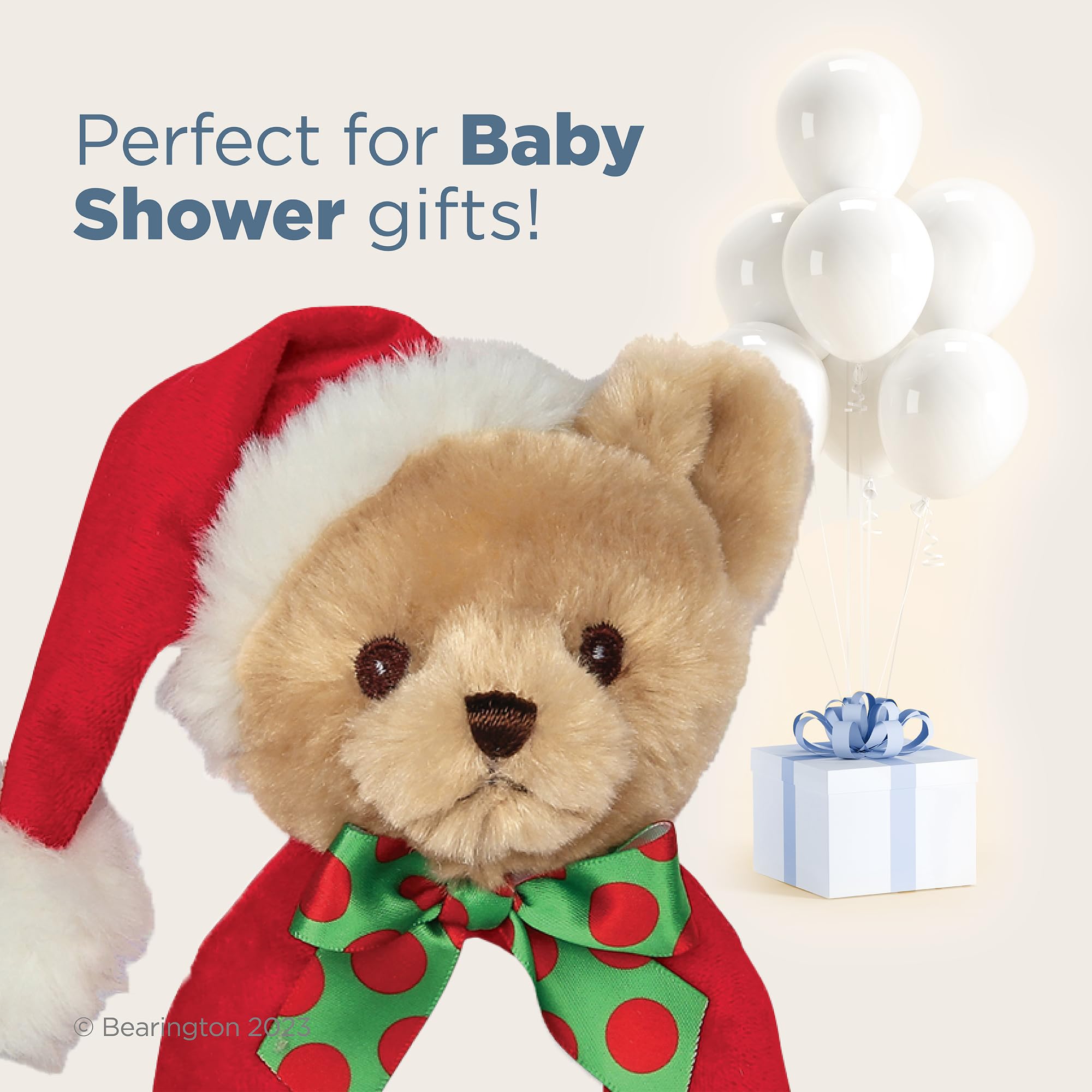 Bearington Collection Baby Touchdown, 5.5 Inch Plush Stuffed Baby Football Soft Ring Rattle