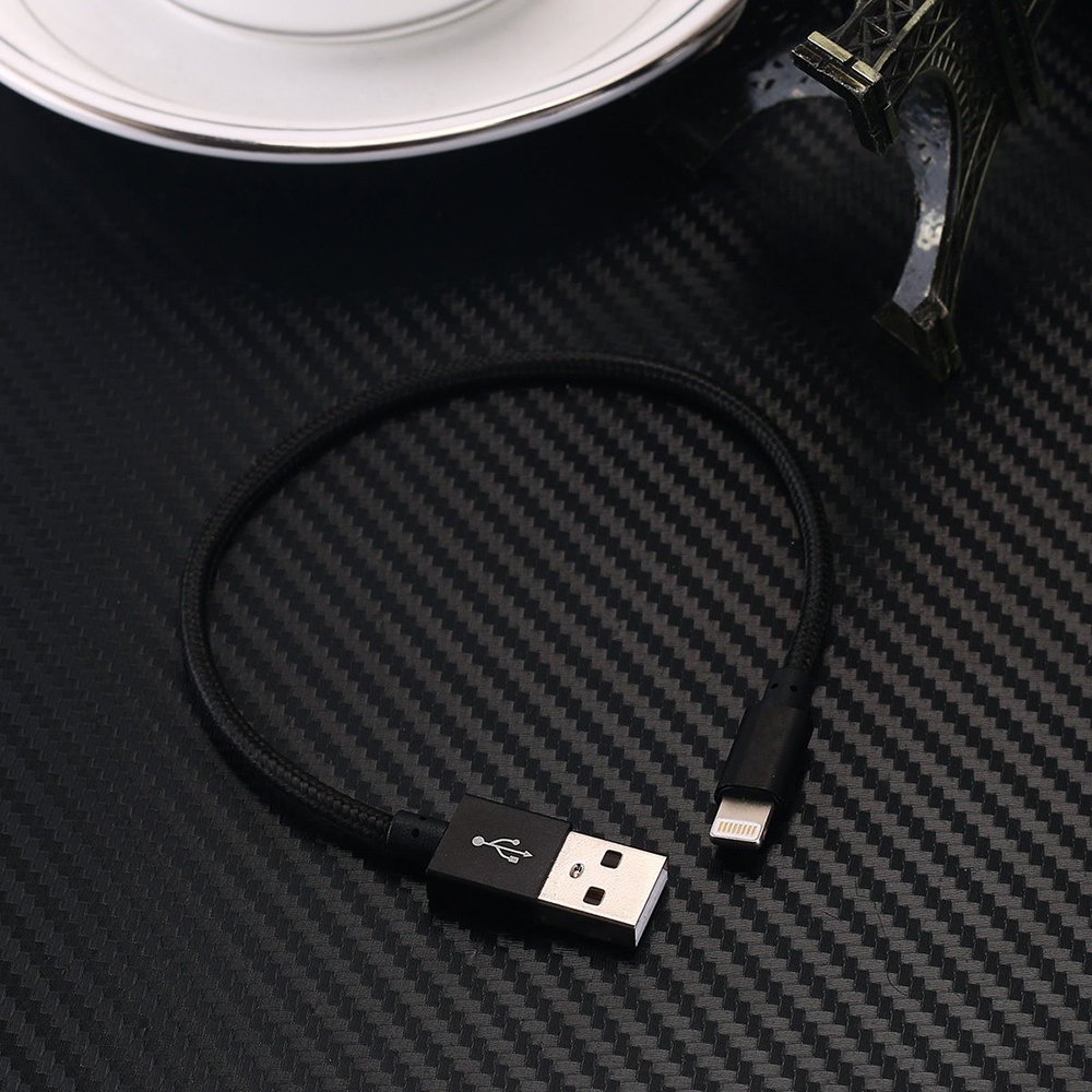 Short USB to Lightning Cable, 5Pack 8 inch Phone Charger Cable Fast Charging Braided Cord High Speed Connector Compatible with iPhone 14 13 12Pro Max/12Pro/12/11 Pro/11/XS MAX/XR/8/7/6s/6(Black)