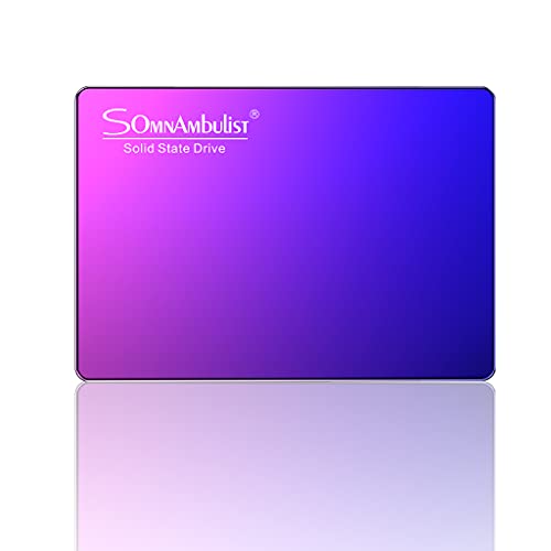 Somnambulist SSD 60gb 120gb 240gb Sata3 Solid State Drive Internal SSD (Gradient Blue purple-60GB)