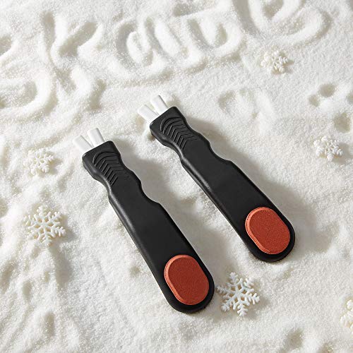 2 Pieces Ice Skate Sharpener Skate Skating Edge Blades Sharpener Hand Held Skate Sharpener for Figure Skates Hockey Skate Goalie Skates