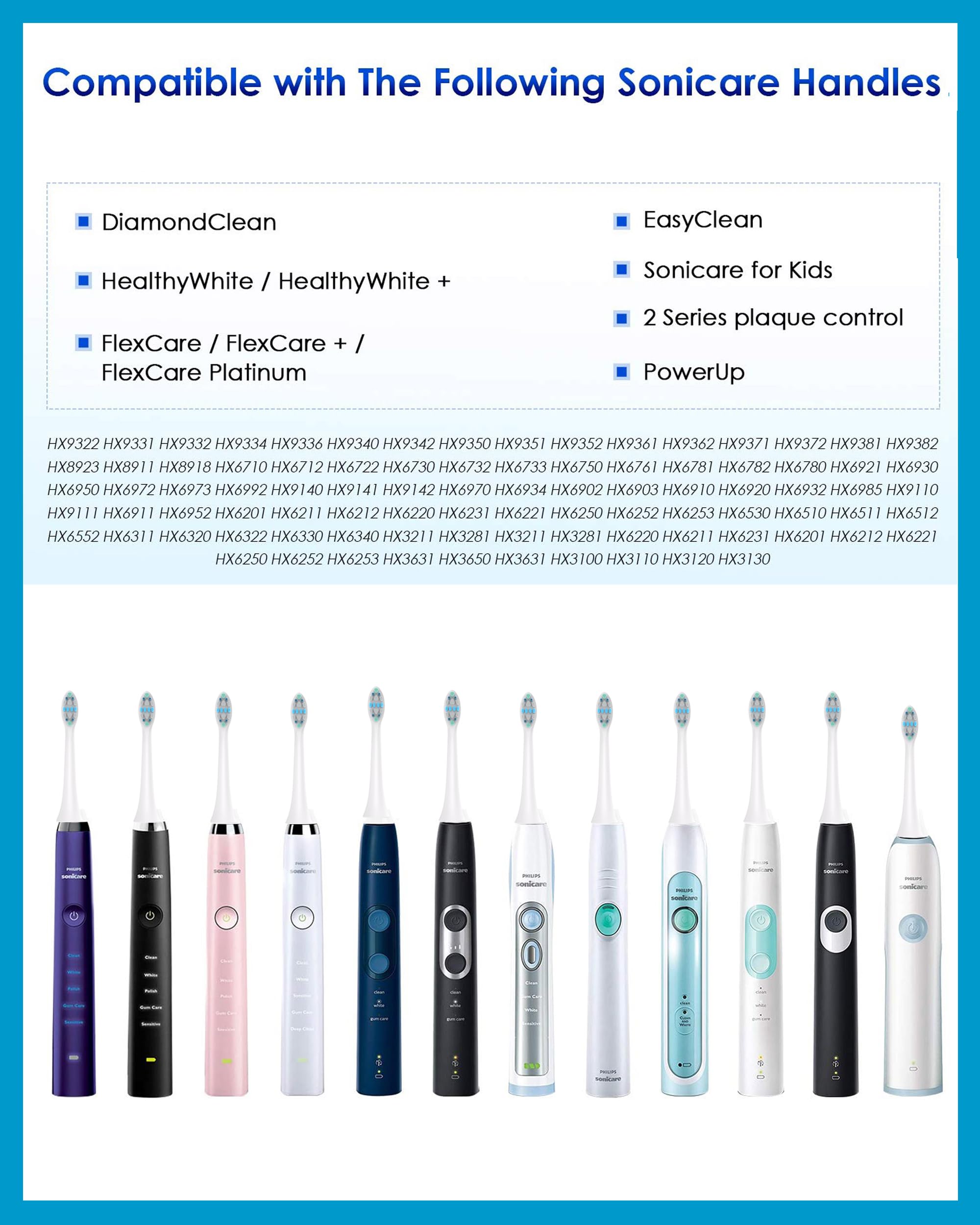 Replacement Toothbrush Heads for Philips Sonicare Replacement Heads, Electric Tooth-Brush Head Compatible with Phillips Sonic Care,for Philips Sonic Care Brush