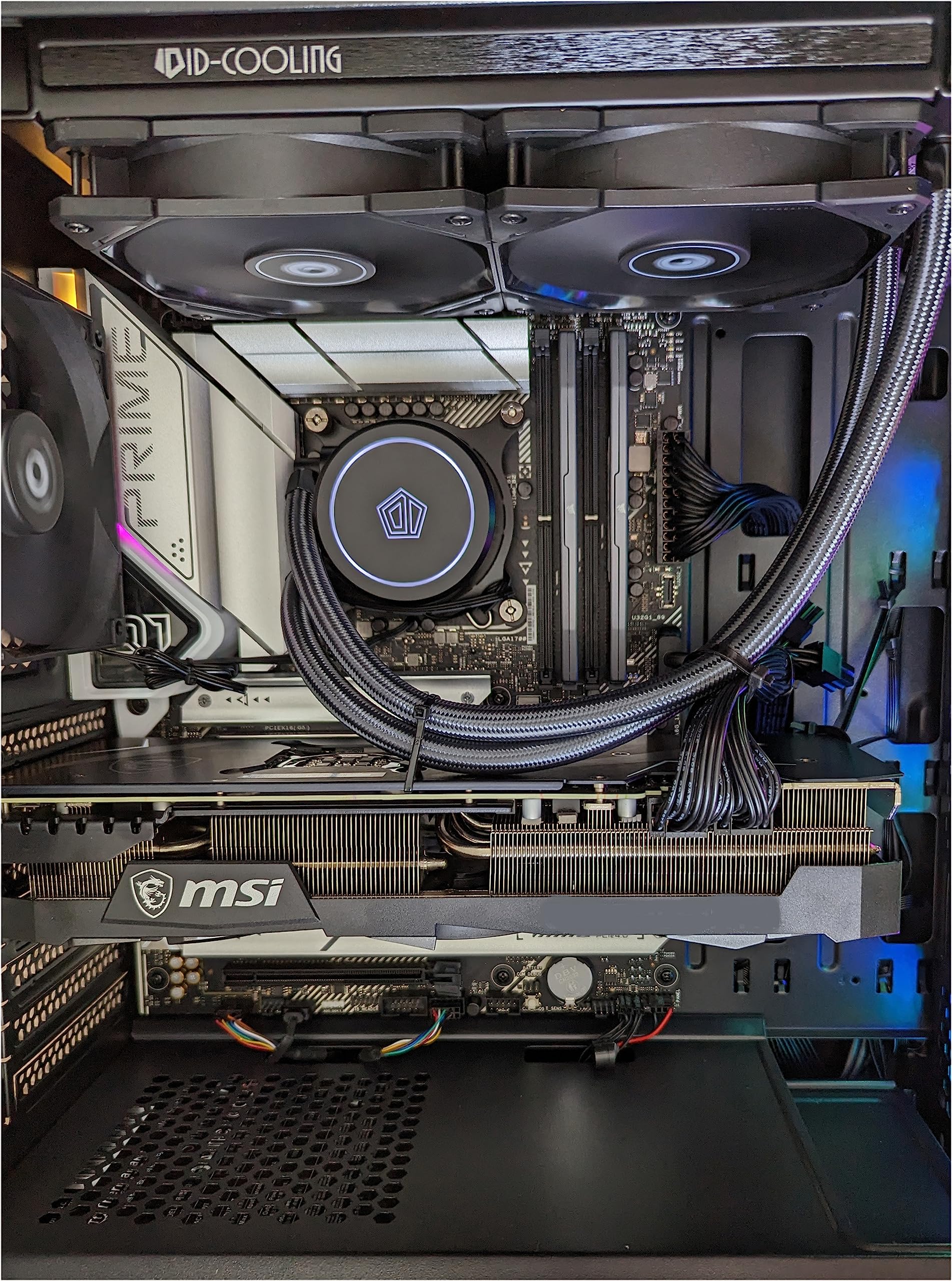 Centaurus Polaris 4T7 Gaming PC - Intel i7 13700K 16-Core, GeForce RTX 4070, 32GB DDR5 RAM, 1TB NVMe SSD, Tempered Glass, RGB, WiFi, CPU Liquid Cooler AIO, Windows 11 PRO. Custom Professional Desktop