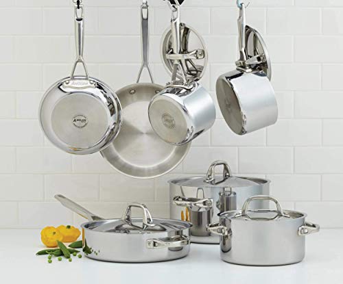 Anolon 30822 Triply Clad Stainless Steel Cookware Pots and Pans Set, 12 Piece