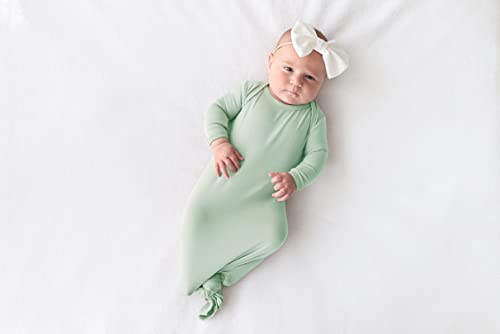 Posh Peanut Infant Gown - Unisex Soft Baby Clothes - Viscose from Bamboo Infant Layette Swaddle Wear- 0-3 Months (Sage)