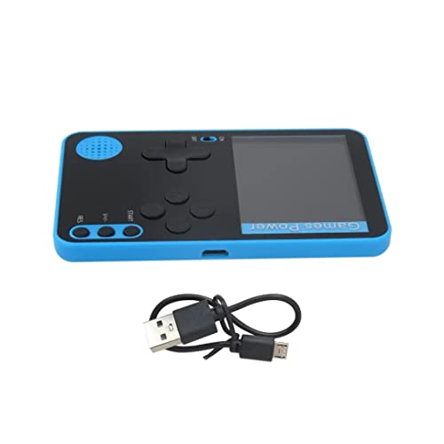 2.4 Inches Screen Handheld Game Consoles, Retro Mini Game Player with 500 Classic FC Games, Good Present for Kids, Xmas Gift Mix Colors (Blue)