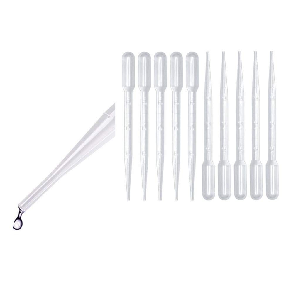 40Pcs 3ml Plastic Transfer Pipettes by VCCGY, Disposable Droppers for Watercolor Art, Science Laboratory, Handmade (Transparent-40pcs)1