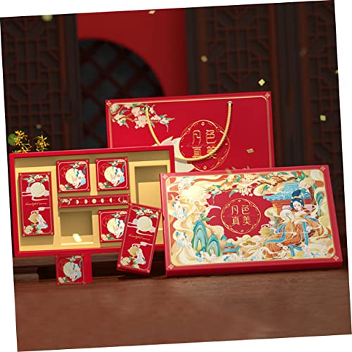 Abaodam 1 Set Moon Cake Box Dessert Containers Mini Paper Cups Mini Muffins Mooncake Packaging Box Christmas Muffin Boxes Bakery Wrapping Box Mid-autumn Festival Supply Moon Cake Case Gift