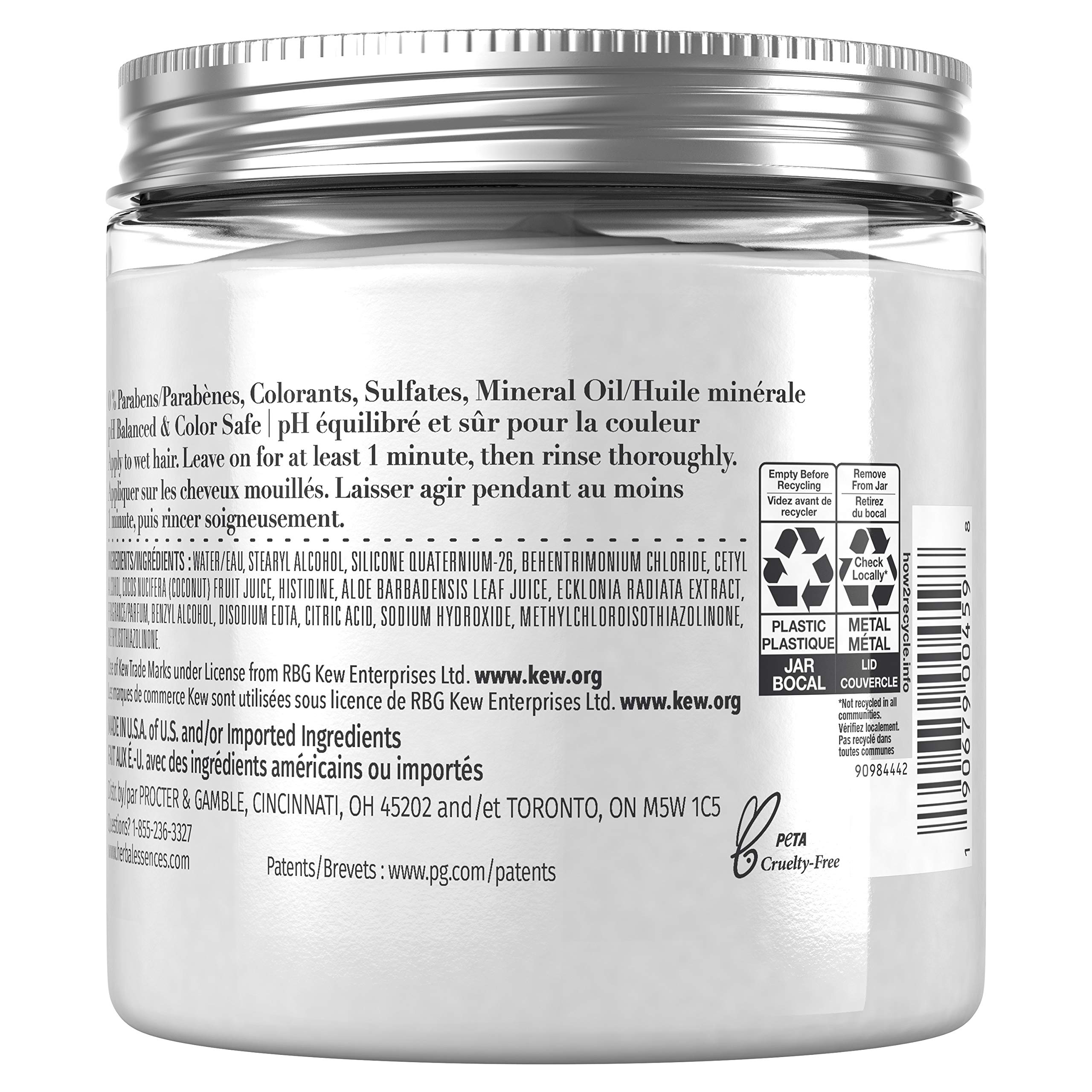Herbal Essences Bio: Renew Coconut Milk & Aloe Hydrating Hair Mask for Dry Damaged Hair, 8 Fl Oz, 6.374 Fl Oz