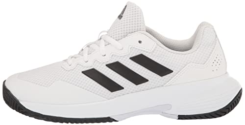 adidas Men's GameCourt 2 Tennis Shoe, White/Core Black/White, 8