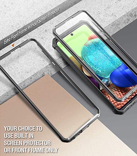 Poetic Guardian Series for Samsung Galaxy A71 5G Case, [Not Fit Verizon A71 5G UW] [Not Fit A71 4G] Full-Body Hybrid Shockproof Bumper Cover with Built-in-Screen Protector, Black/Clear