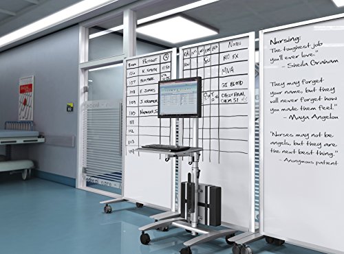 Balt 27614 Beta Sit Stand Mobile Workstation Cart, 67" H x 32" W x 33" D