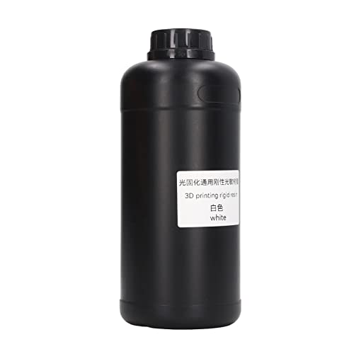 3D Printer Resin, Stretch Resistant 1000ml Fast Speed Curing Rigid Resin Low Shrinkage with Less Odor for Industrial Parts(White)