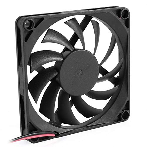 Hot 80mm 2 Pin Connector Cooling Fan for Computer Case CPU Cooler Radiator liuqiangmeiguo (Blade Color : Black)