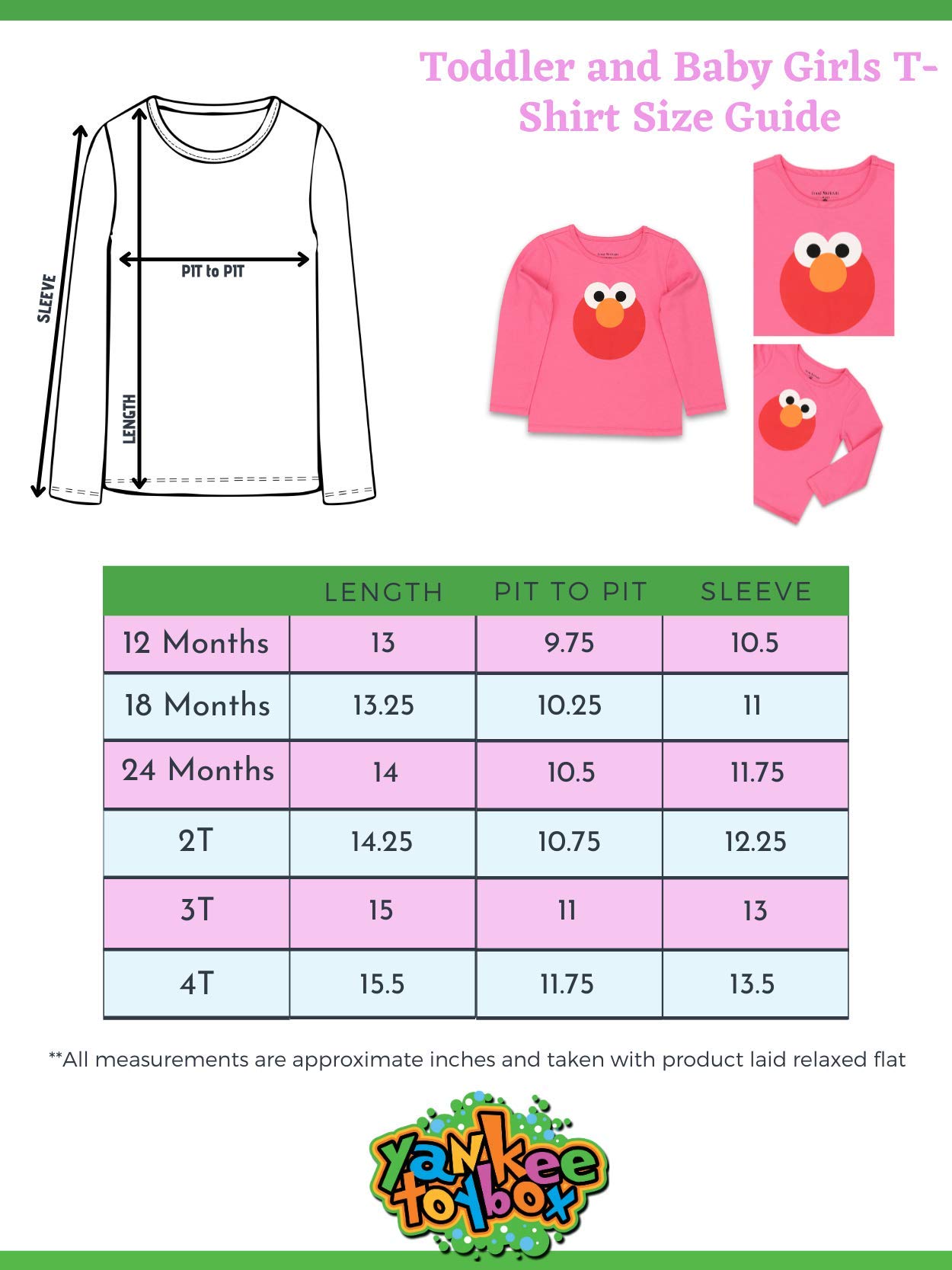 Isaac Mizrahi Loves Sesame Street Elmo Toddler Baby Long Sleeve T-Shirt Tee (2T, Pink)