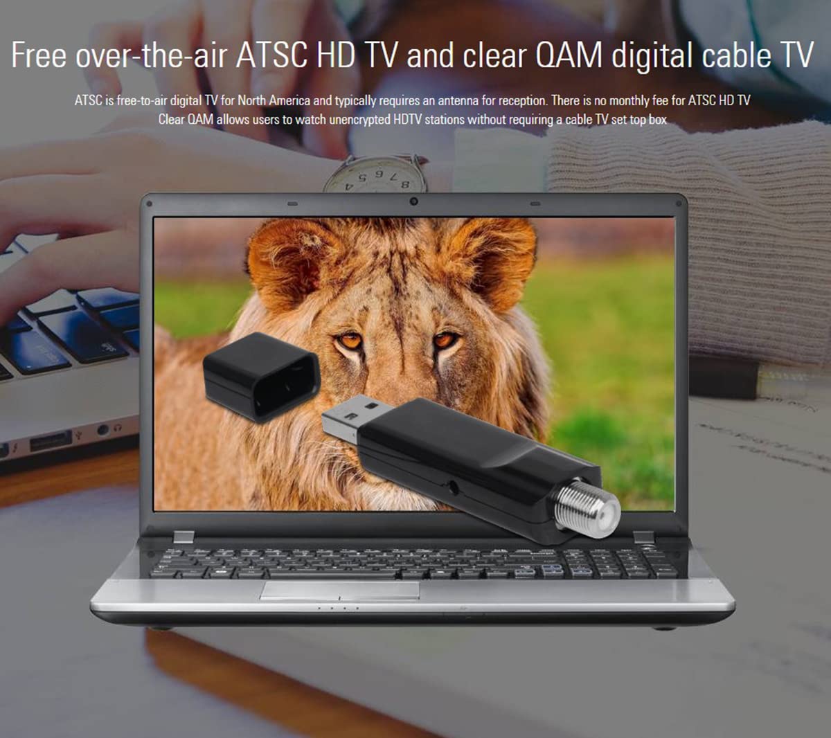 Mygica A681B USB 2.0 TV Tuner Card, ATSC HD Digital External HDTV Tuner Stick Dongle Adapter for Window, Linux, for PC Computer Laptop