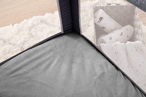 American Baby Company Heavenly Soft Chenille Fitted Pack N Play Playard Sheet, Gray, 27 x 39, for Boys and Girls
