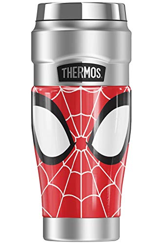 THERMOS MARVEL - Spider-Man Spider Mask STAINLESS KING Stainless Steel Travel Tumbler, Vacuum insulated & Double Wall, 16oz