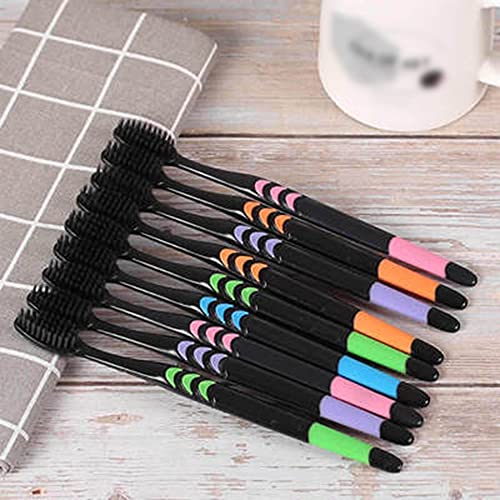 Kiminors dobrygalpe Charcoal Toothbrush Soft Toothbrush Adult Household Cleaning Toothbrush,Black, 30 * 200 * 150 MM