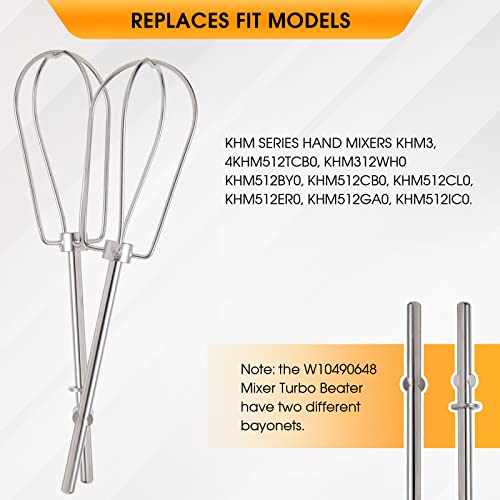 Aoheke Hand Mixer Beaters That Works with KitchenAid KHM5APWH7