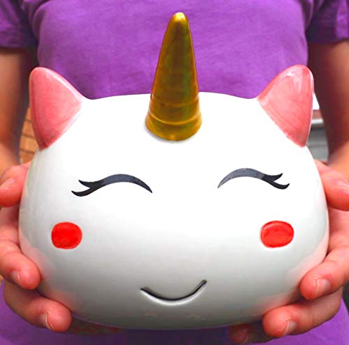 Unicorn Yarn Bowl for Knitting - Ceramic Knitting Bowl Extra Large 8.5β- Ceramic Yarn Bowl Crochet Accessories Yarn Holder Storage Gift for Knitters