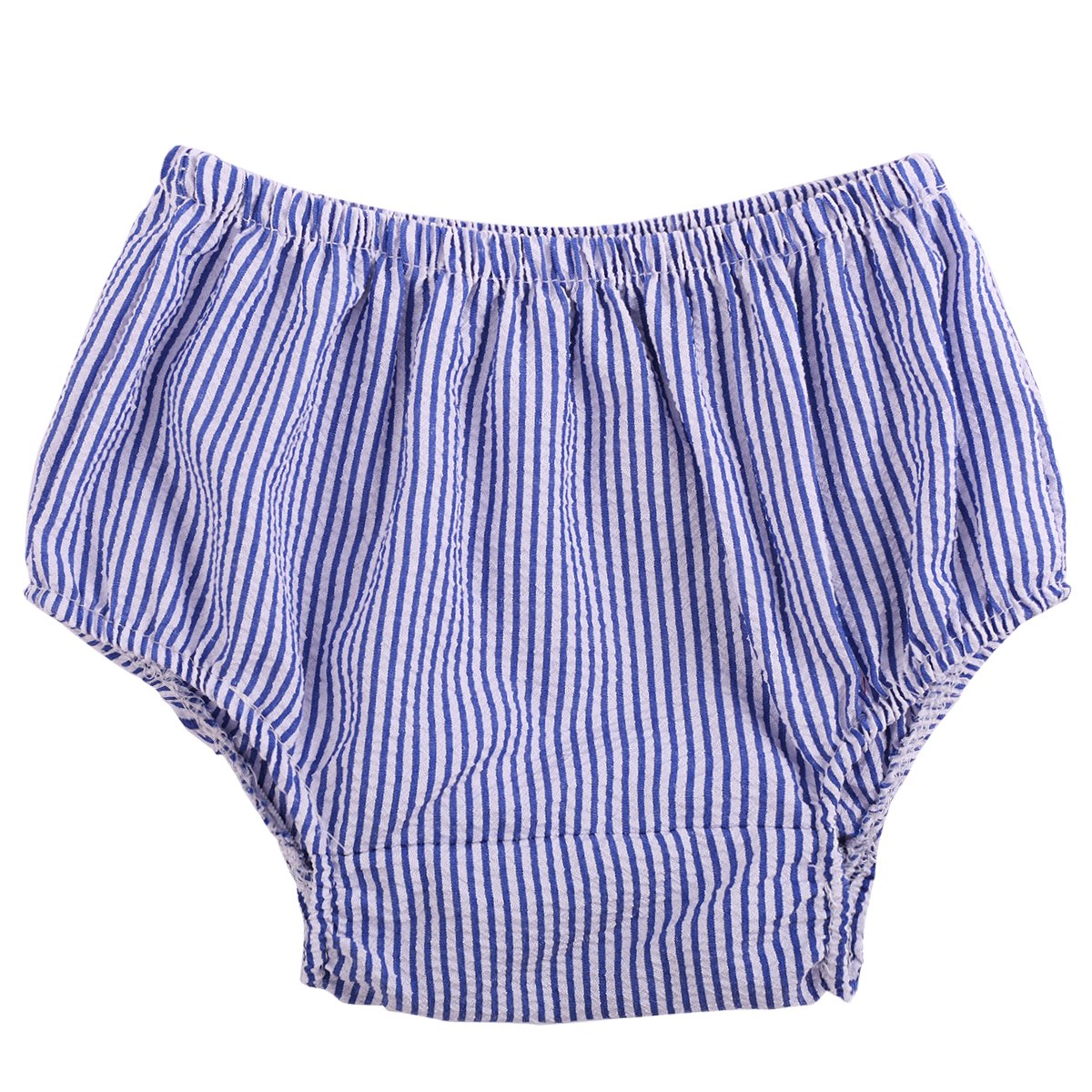 Baby Boys Cake Smash Outfit First Birthday Bloomers Bowtie Adjustable Y Back Suspenders Clothes set Royal Blue Striped One Size