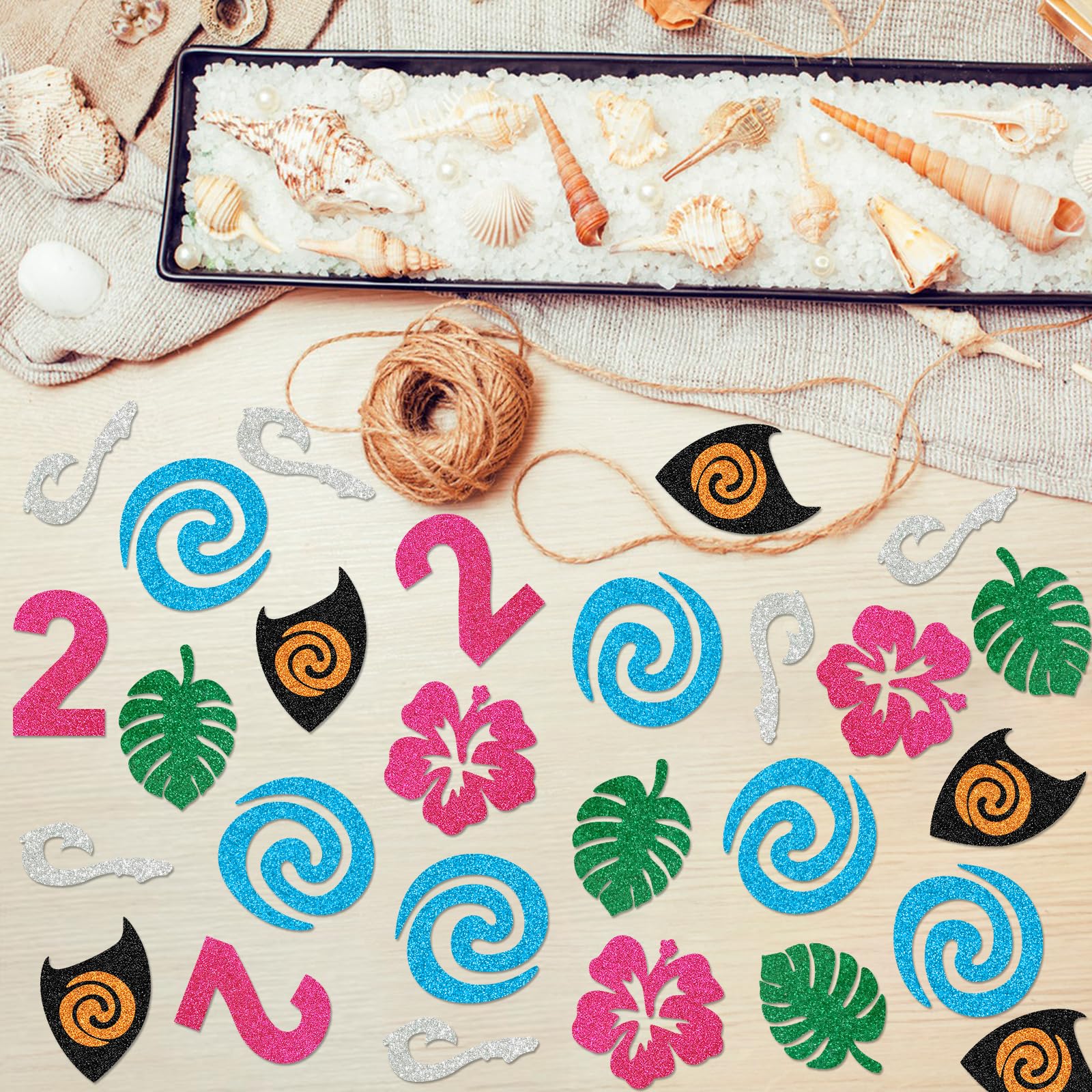 200Pcs Moana Birthday Decorations Moana Birthday Confetti for Moana Two Birthday Table Decorations Moana Luau Hawaiian Theme Birthday Party Table Decor