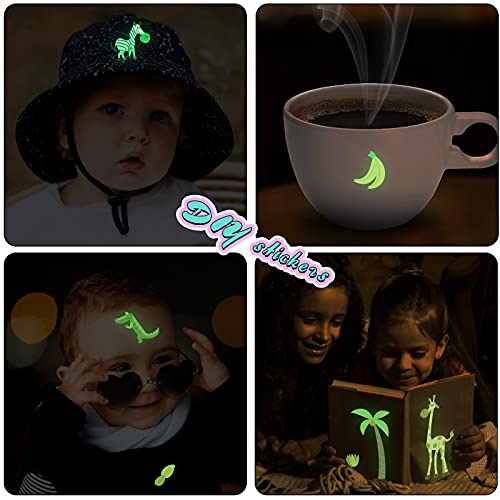 MESU Glow in The Dark Zoo Animal Stickers Crocodile Luminous Wall Decals for Nursery Baby Rooms Home Decoration Crocodile
